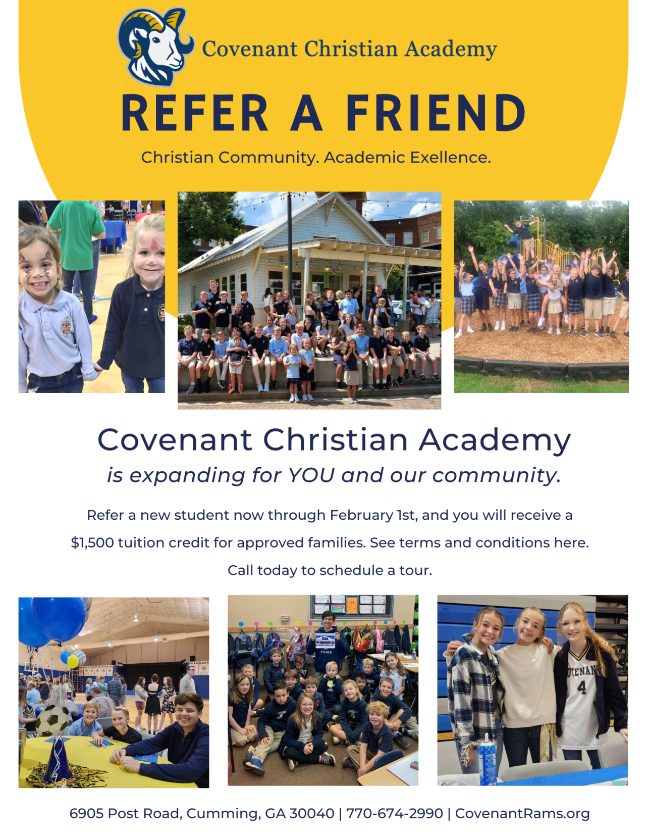 Referral Program Terms - Covenant Christian Academy